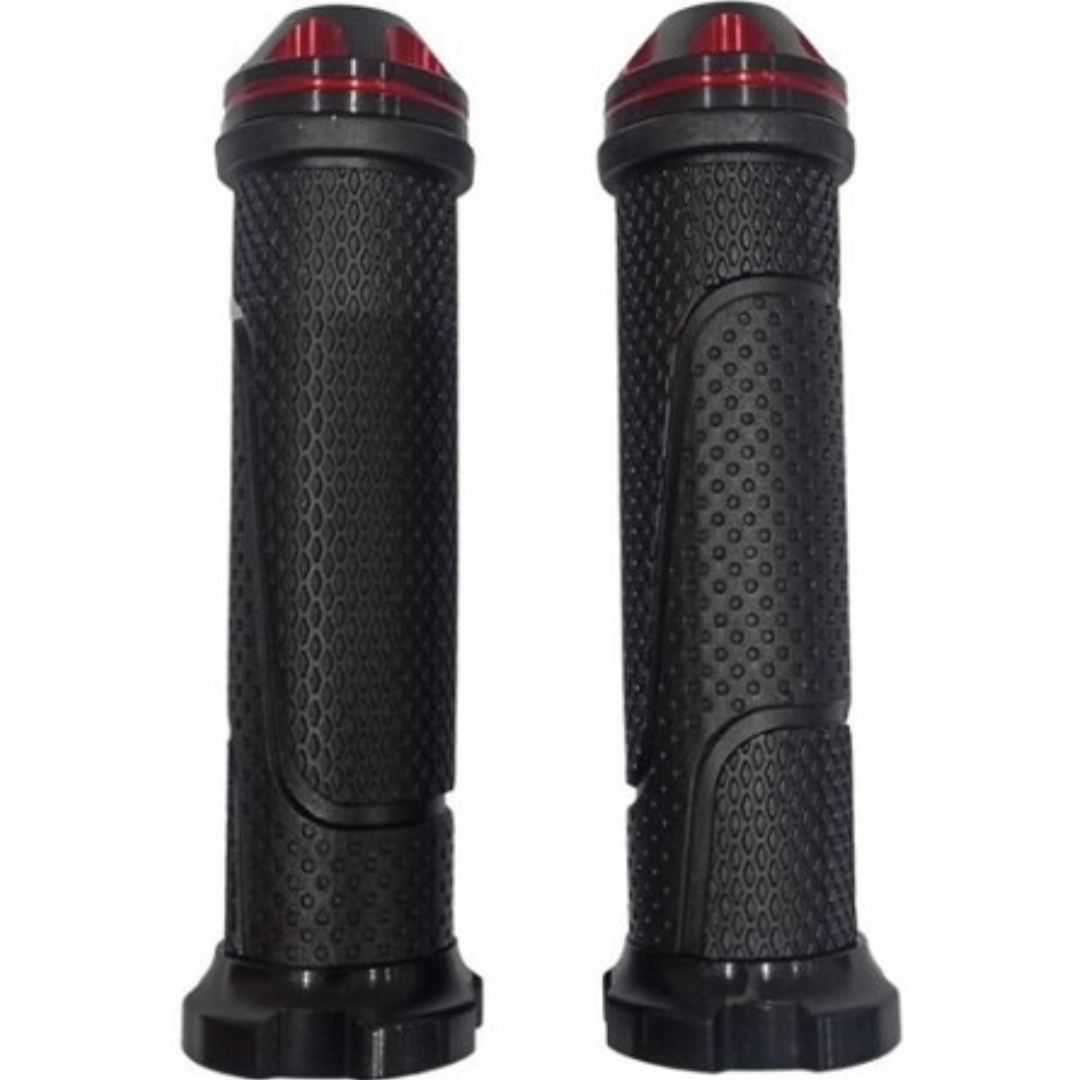 Manopla Esportiva Modelo Strip Preto e Vermelho - Loja Duas Rodas