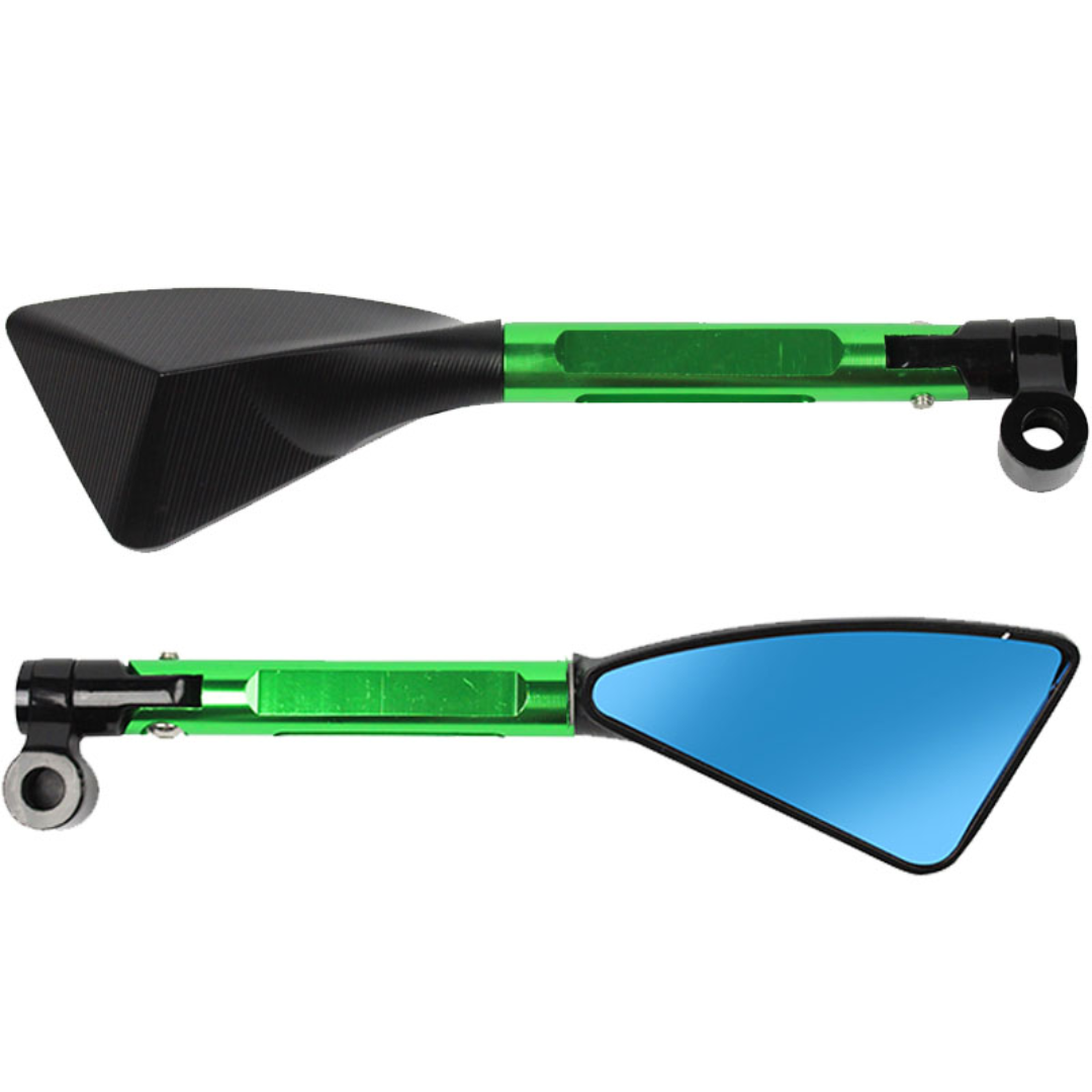 Retrovisor Esportivo Rizoma 3 Pontas - Lente Verde - Loja Duas Rodas